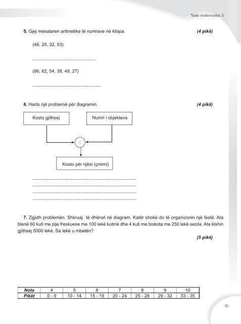Teste matematike 5 Test 5