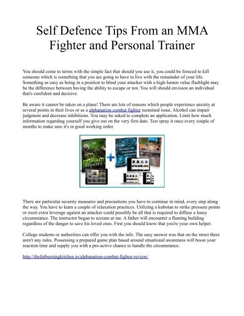 Self Defence Tips From an MMA Fighter and Personal Trainer