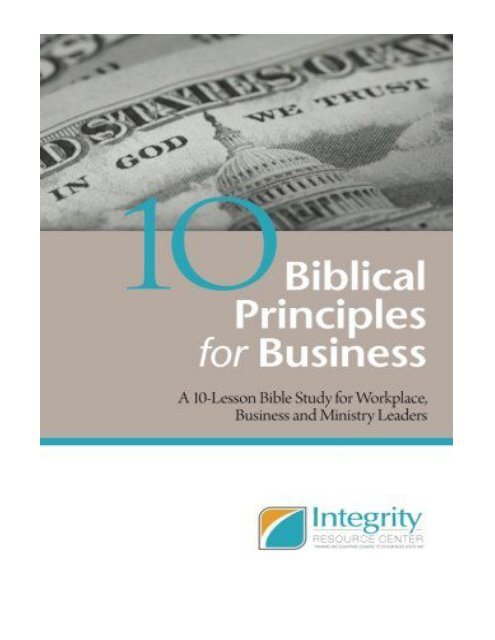10 Biblical Principles for Business A Bible Study for Workplace ...