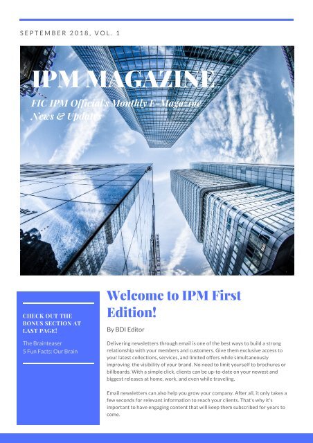 IPM MAGAZINE Sep Vol.1