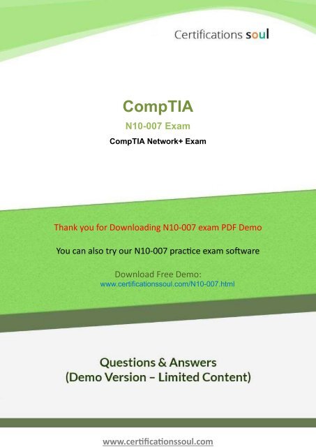 Comptia N10 007 Exam Practice
