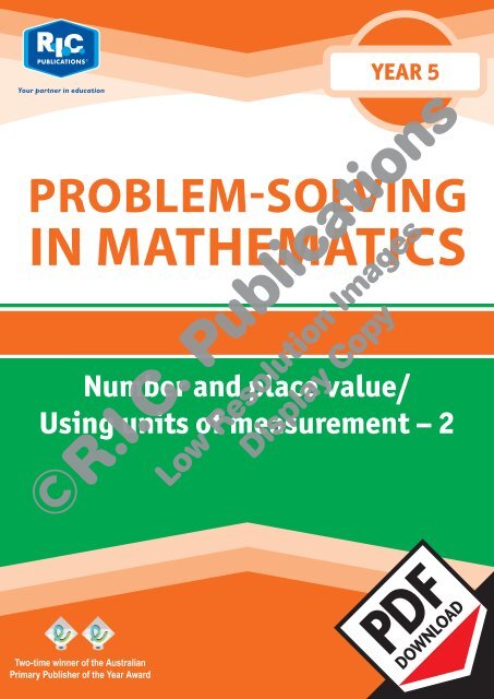 20769_Problem_solving_Year_5_Number_and_place_value_Using_units_of ...