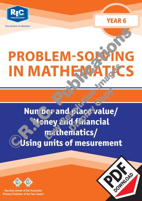 20781_Problem_solving_Year_6_Number_and_place_value_Money_and_financial ...