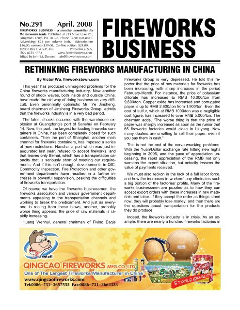 FIREWORKS BUSINESS - American Fireworks News