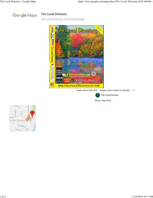 The Local Directory - Google Maps