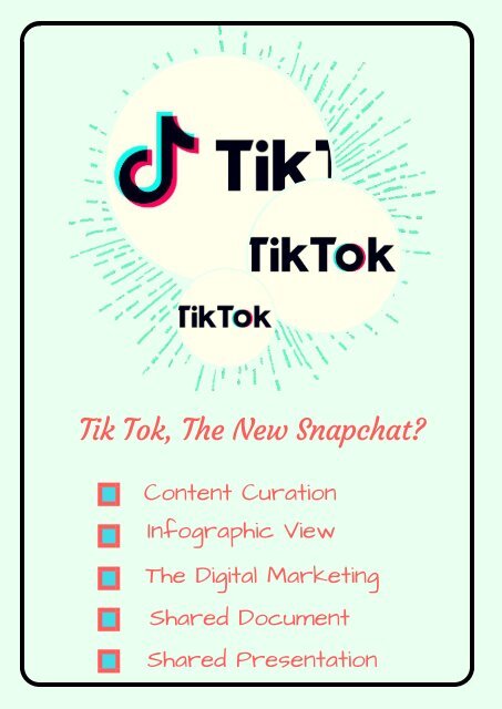 Tik Tok, The New Snapchat?