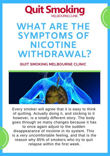 Find Out the Symptoms and Treatment of Nicotine Withdrawal