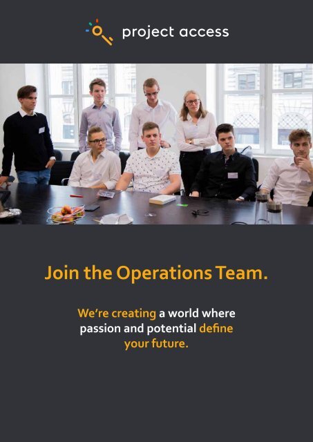 Project Access - Join the Operations Team 2018 1.3