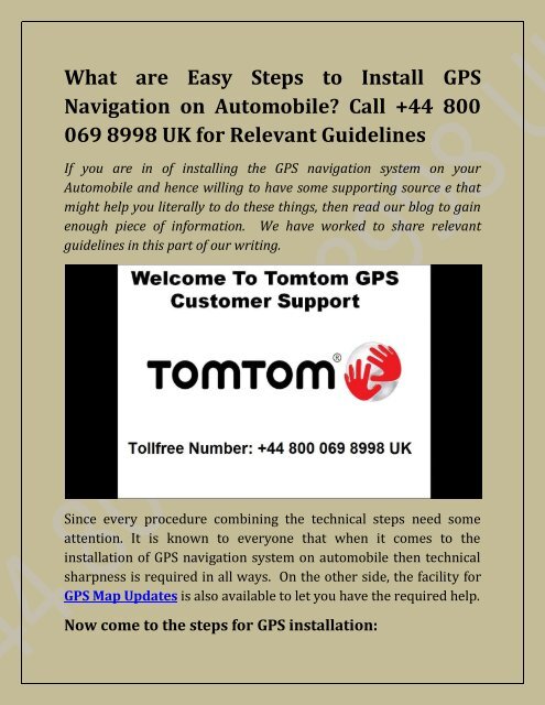 How to Install a GPS Navigation System for Your Automobile