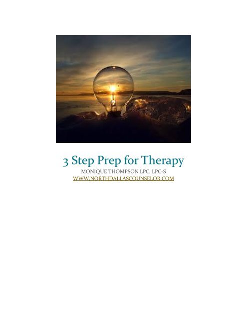 3 Step Prep for Therapy