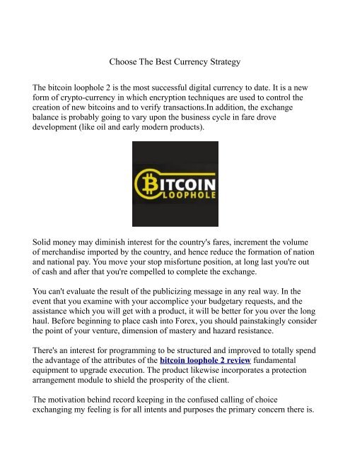 Choose The Best Currency Strategy