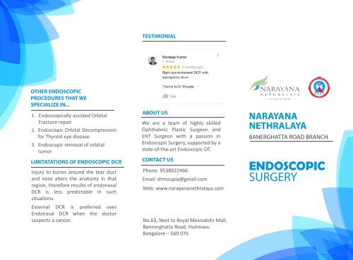 Endoscopic DCR brochure