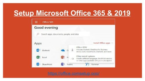 Setup Microsoft Office 365 and 2019