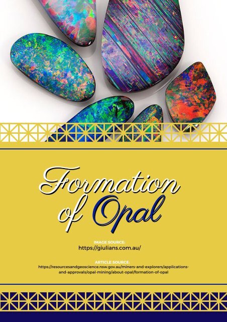 Formation of Opal