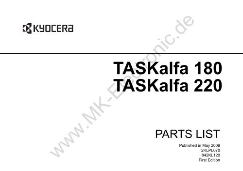 TASKalfa 180 TASKalfa 220 - MK Electronic