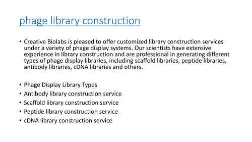 phage library construction