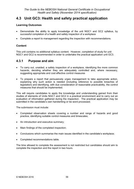 The Guide to the NEBOSH N