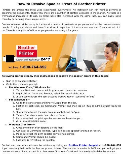 How to Resolve Spooler Errors of Brother Printer