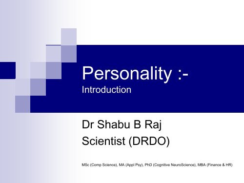 Personality_Introduction 14Aug2018