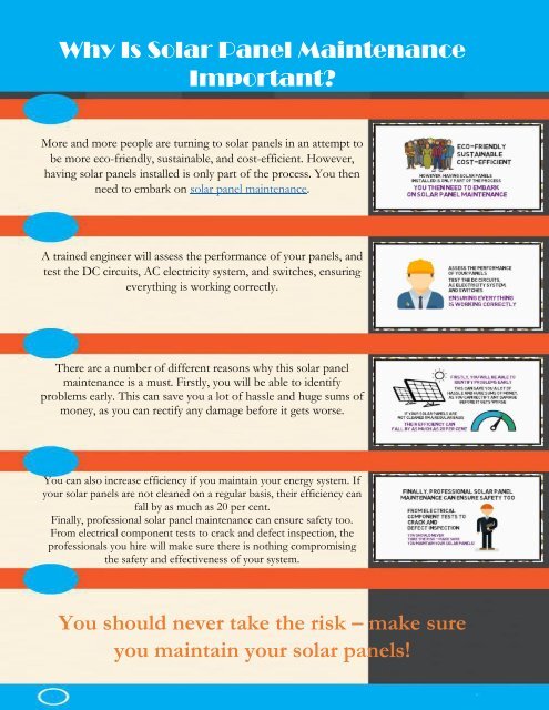 Why Is Solar Panel Maintenance Important