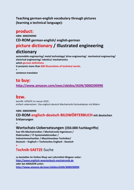 technical picture book engineering german-english