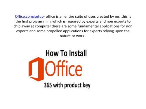 www.office.comsetup - how to Download, Install and Activate MS Office ...