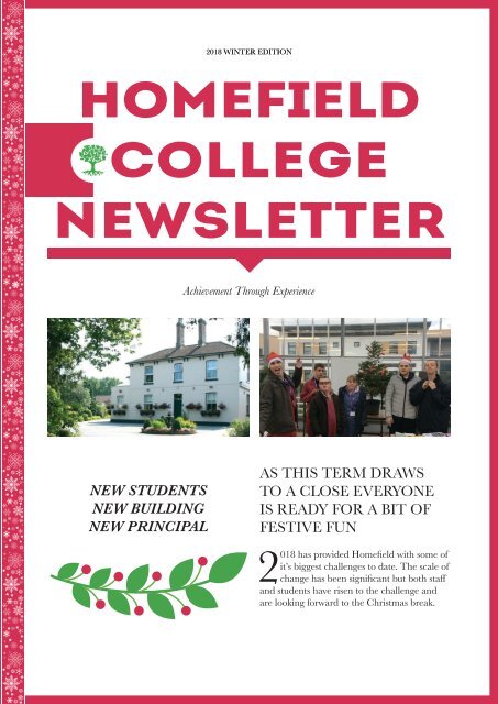 Homefield College Winter 2018 Newsletter