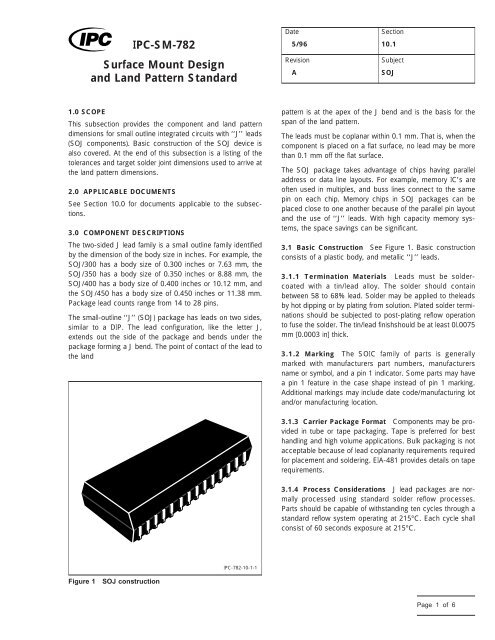 IPC-SM-782 Section 10.0 S