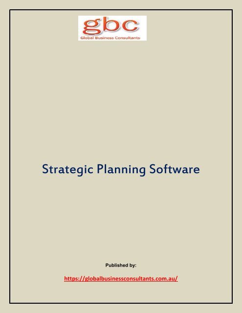 Strategic Planning Software