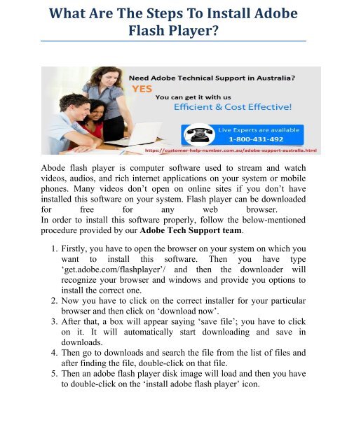 What Are The Steps To Install Adobe Flash Player?