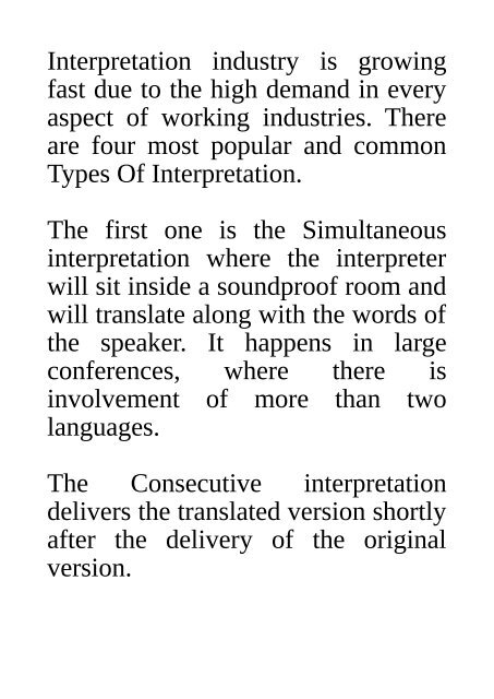 Interpretation