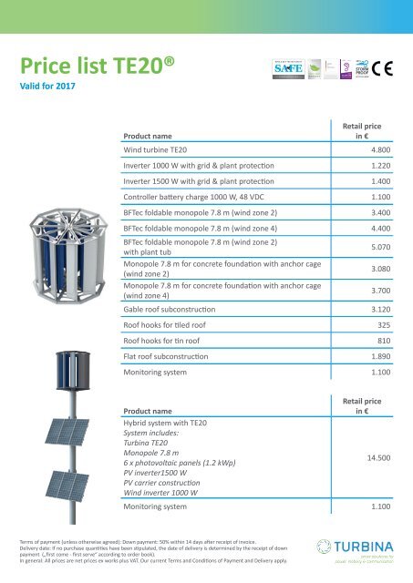 Price list TE20 retail new_2017_02 (1)