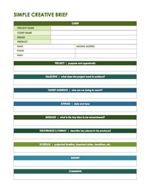 Simple Creative Brief
