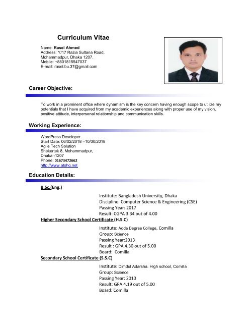 Resume-of-Rasel-Ahmed