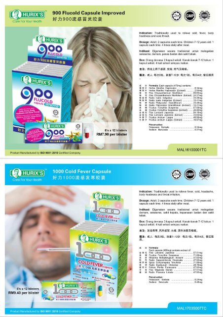 002. 900 Flucold Capsule Improved + 1000 Cold Fever Capsule