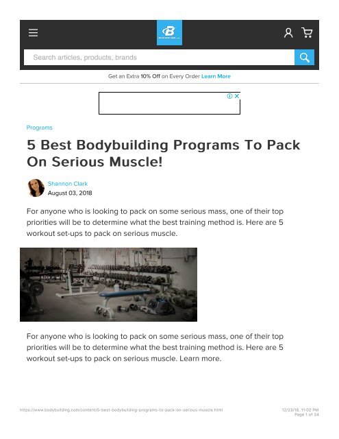 5 Best Bodybuilding Programs To Pack On Serious Muscle 2