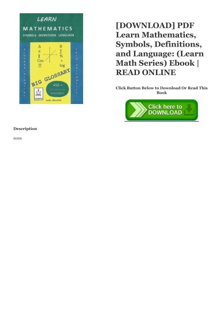 mathematical notations and their meanings pdf