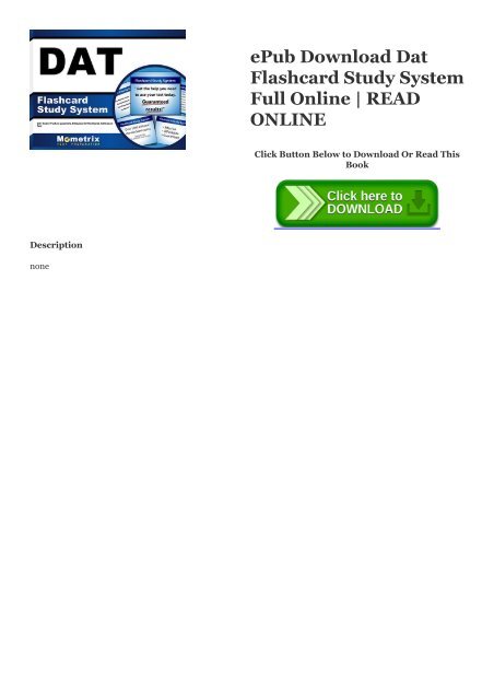 ePub Download Dat Flashcard Study System Full Online | READ ONLINE