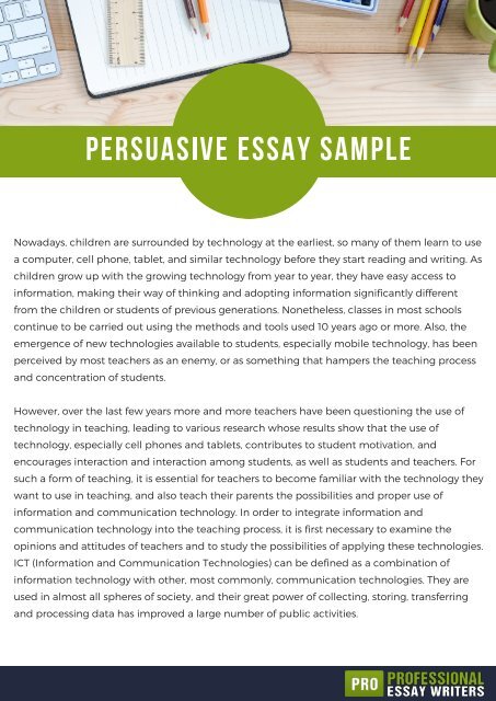 Persuasive Essay Sample