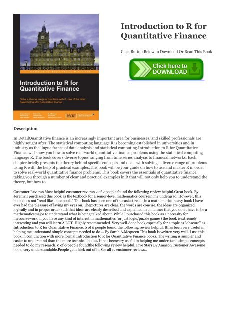 finance quantitative pdf