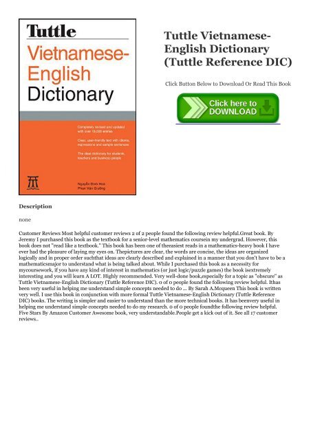 [BOOK] Tuttle Vietnamese-English Dictionary (Tuttle Reference DIC ...