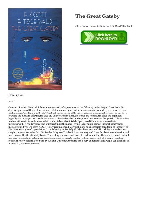 Great Gatsby Pdf Stream Episode [ PDF ] READ The Great Gatsby