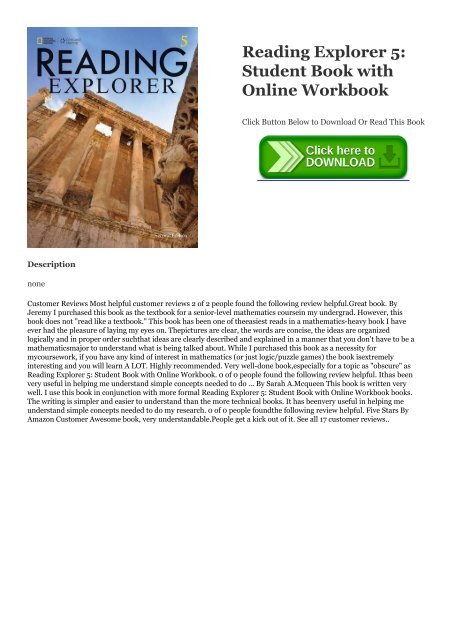 Read Reading Explorer 5: Student Book with Online Workbook PDF