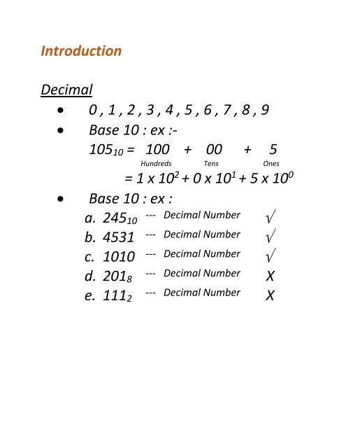 Introduction to math