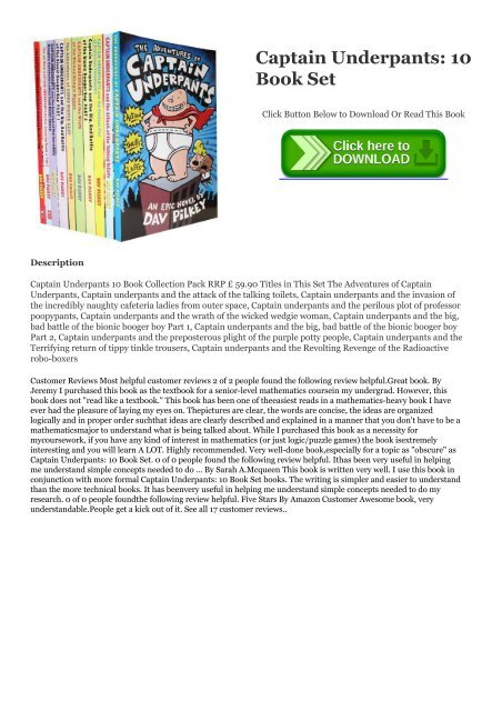 (Download) Captain Underpants: 10 Book Set Full PDF