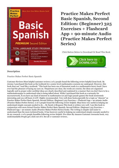 READ PDF Online Practice Makes Perfect Basic Spanish, Second Edition ...