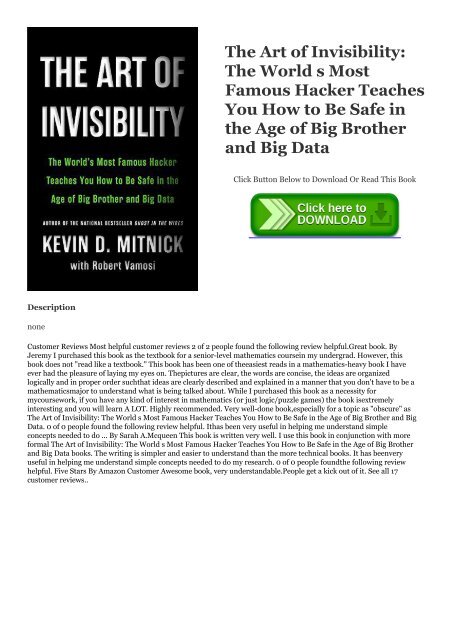 Full Book The Art of Invisibility: The World s Most Famous Hacker ...
