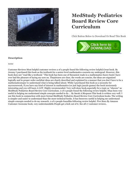 [NEW LAUNCH!] MedStudy Pediatrics Board Review Core Curriculum hardcover$