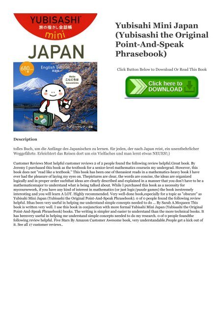 [ PDF ] Ebook Yubisahi Mini Japan (Yubisashi the Original Point-And ...