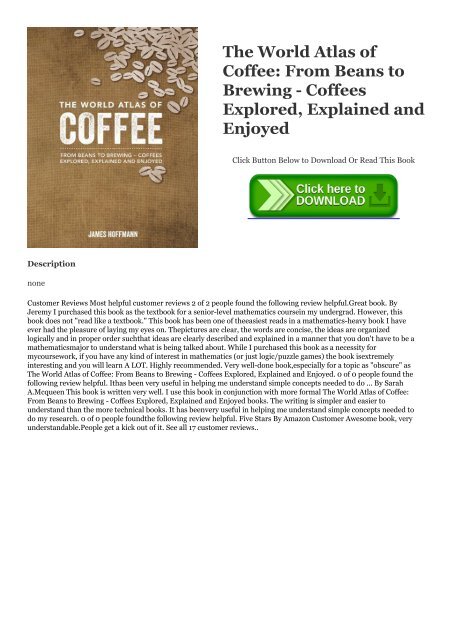 Ebooks download The World Atlas of Coffee: From Beans to Brewing ...